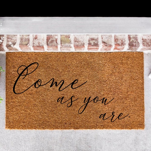 Come as You Are Doormat - Etsy