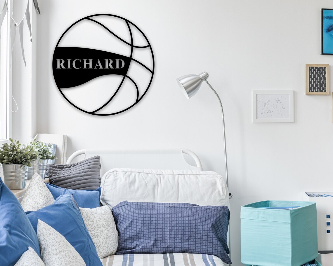 Basketball Metal Wall Art Metal Sports Decor Basketbal Sign - Etsy