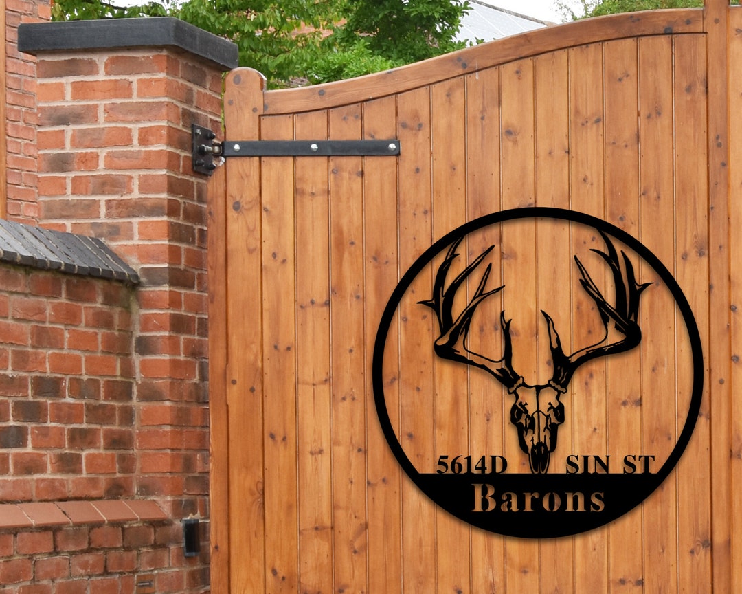 Custom Metal Address Sign, Last Name Letter Address Sign, Metal Address ...