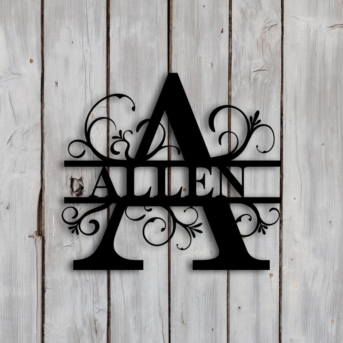 Personalized Family Name Metal Sign Metal Monogram Sign Last - Etsy