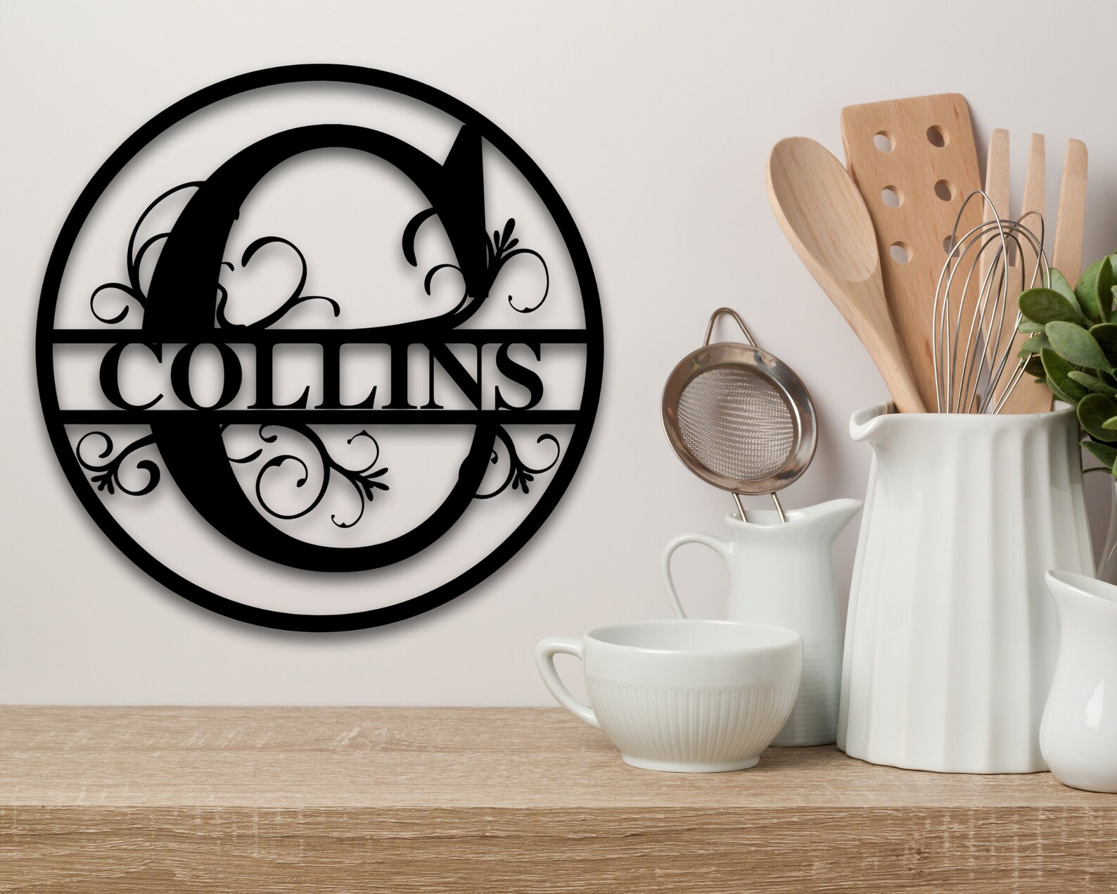 Custom Family Name Metal Sign Initial Sign Metal Monogram - Etsy Australia