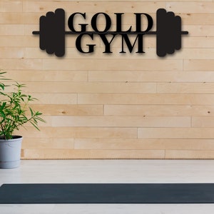 Personalized Metal Gym Sign, Custom Gym Business Name Sign, Gym Sign ...