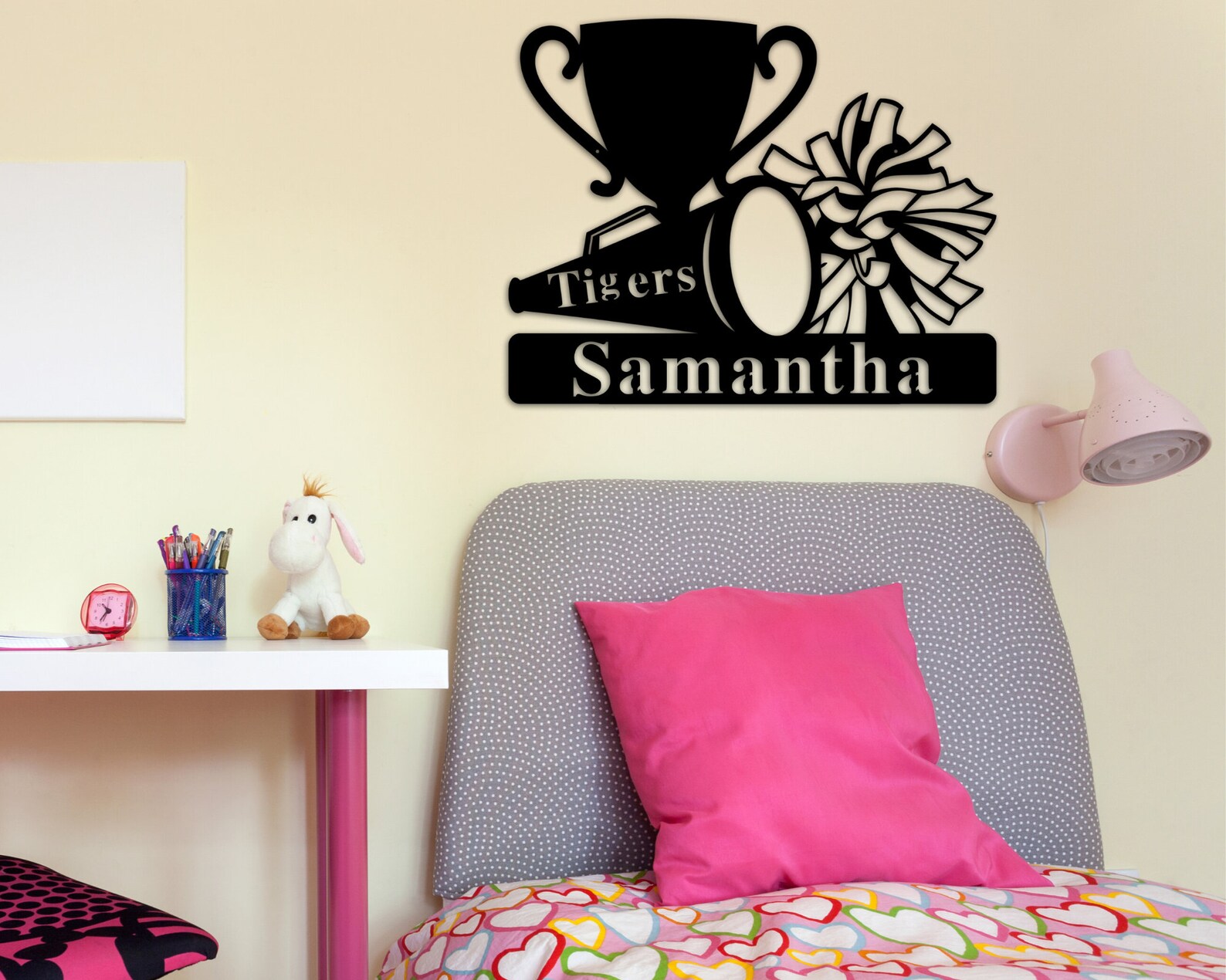 Cheerleading Metal Wall Art Metal Cheer Decor Cheerleader - Etsy