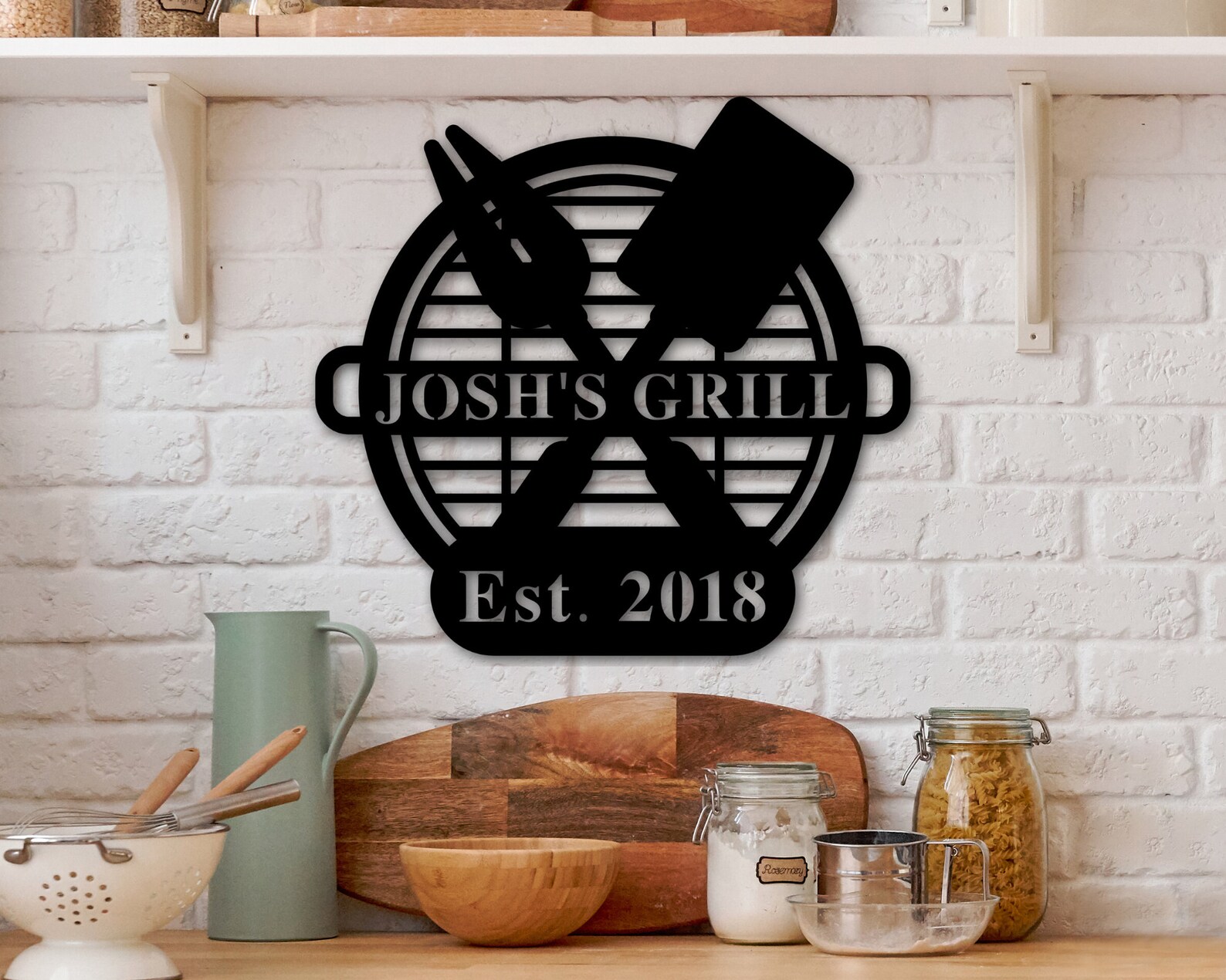 Personalized Metal BBQ Sign BBQ Grill Sign Ourdoor Kitchen - Etsy