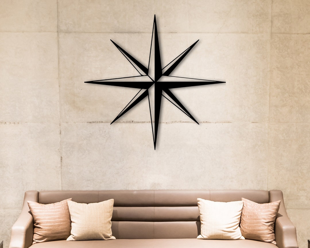 North Star Rose Shape, Beautiful Metal North Star, Custom Metal Stars ...