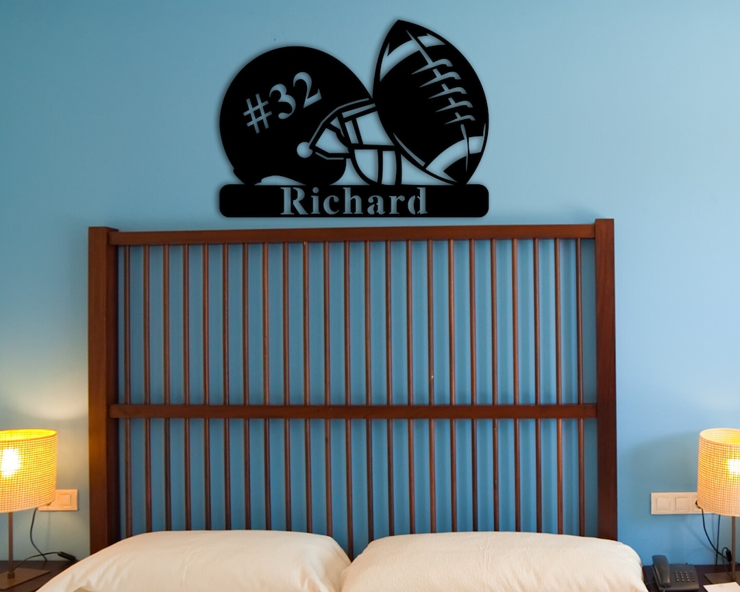 Football Metal Wall Art, Metal Football Decor, Football Sign, Football ...