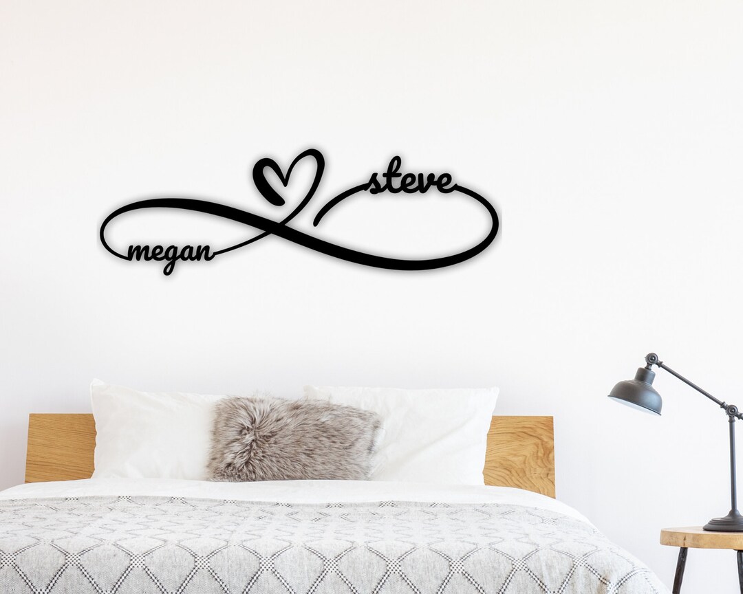 Infinity Sign Containing Names, Personalized Metal Infinity Sign ...