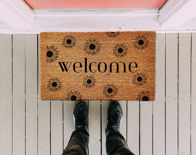 Welcome Y'all Doormat, Texas Country Welcome Mat, Flocked Coir Outdoor ...