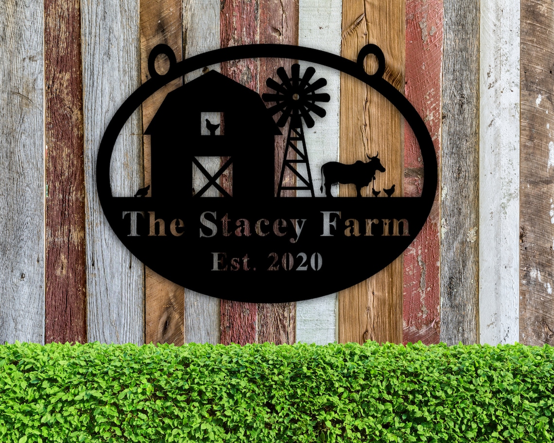 Metal Farm Sign Cattle Farm Sign Barn Cow Calf Chicken Sign - Etsy