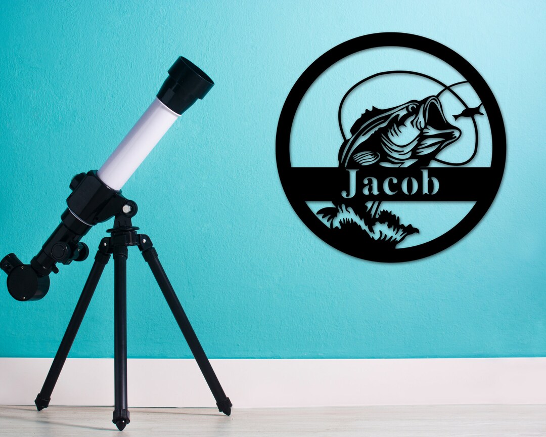 Fishing & Outdoor Name Sign, Gift for Him, Custom Metal Name Sign ...