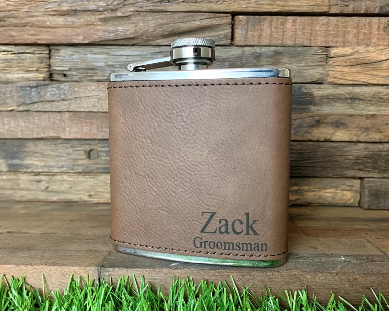 Personalized Leather Flask Engraved Flask Flask for | Etsy