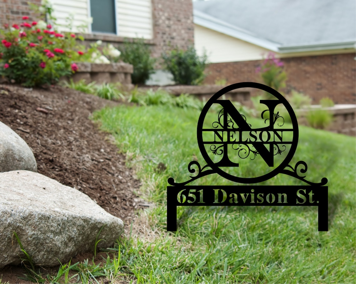 Personalized Metal Address Sign Metal Address Plaque Metal - Etsy