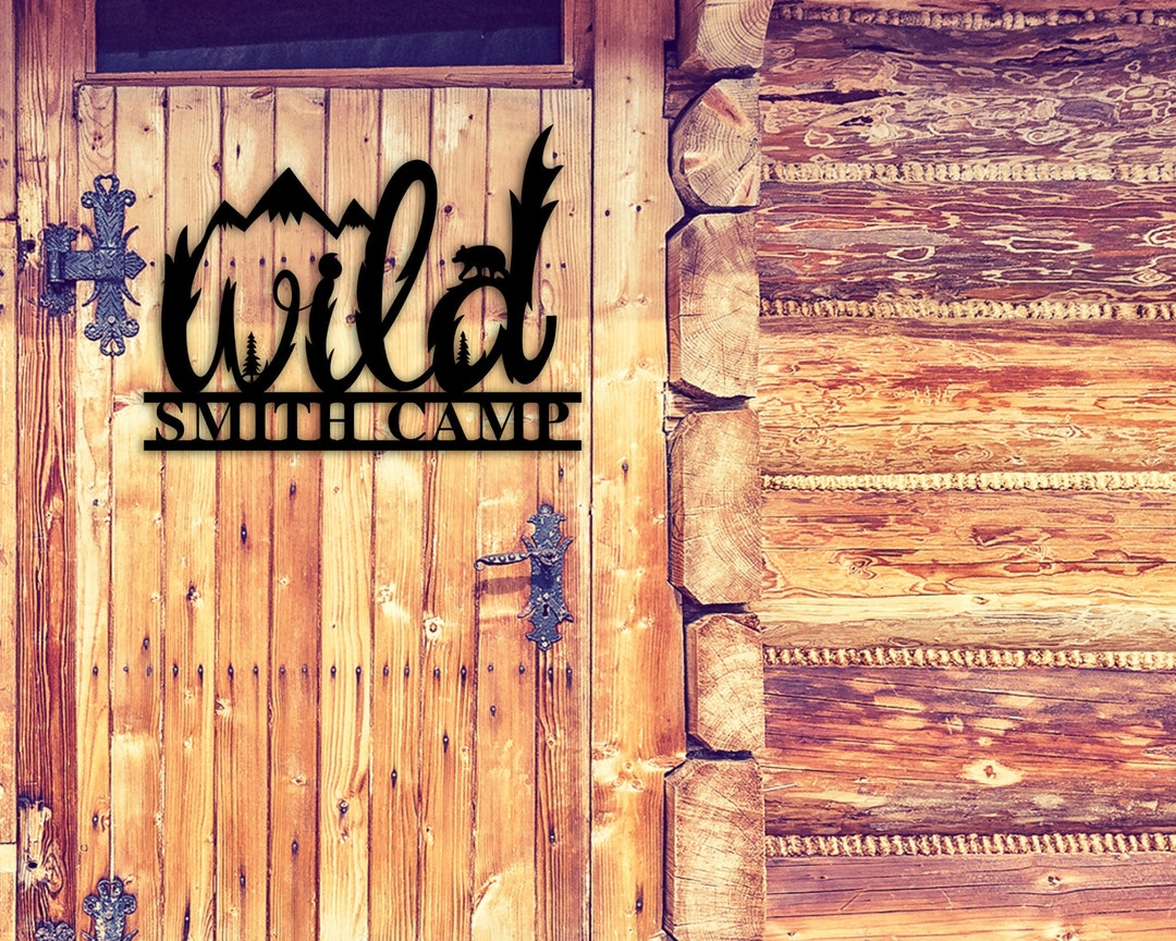 Rustic Address Sign, Metal Outdoor Sign, Personalized Metal Name Sign ...