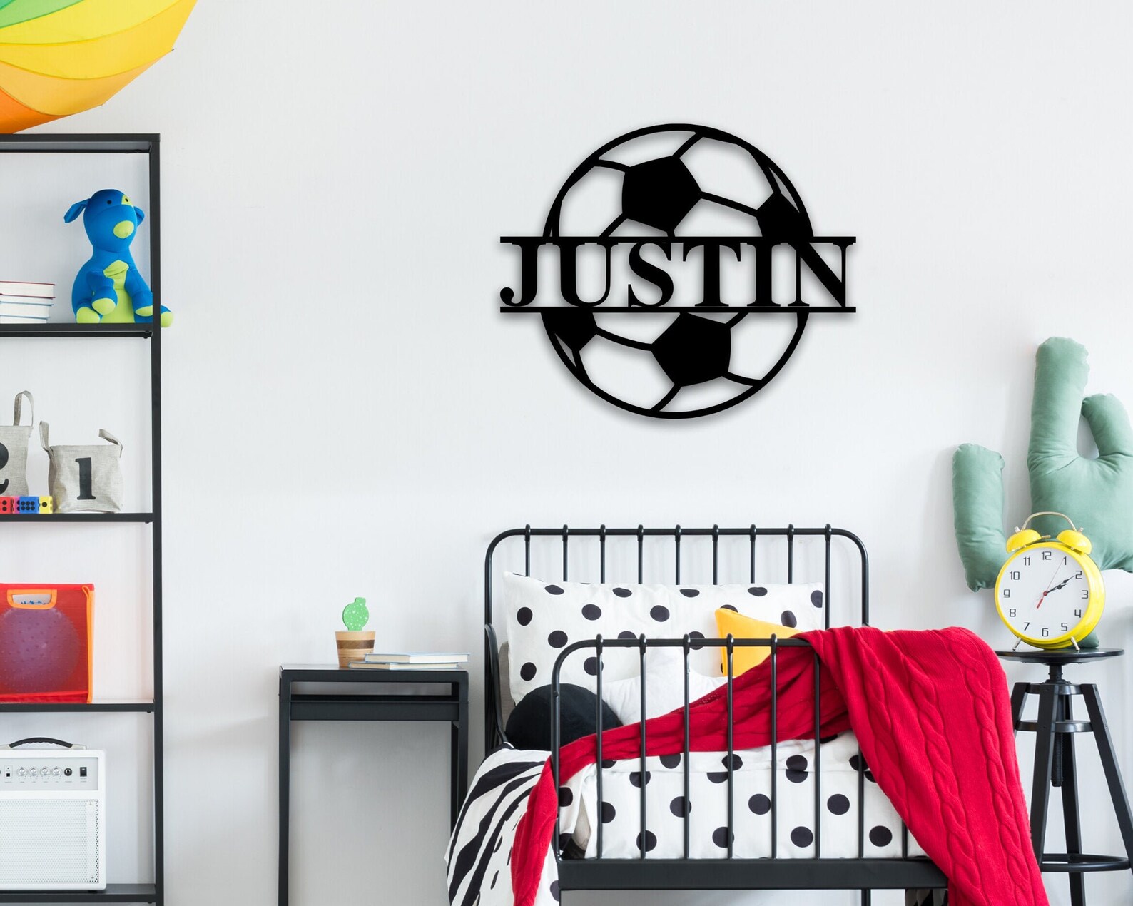 Soccer Name Sign Nursery Decor Personalized Metal Sign | Etsy