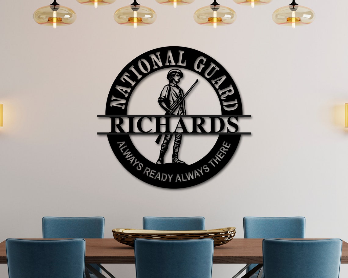 Metal Sign for National Guard Custom Metal Name Sign | Etsy