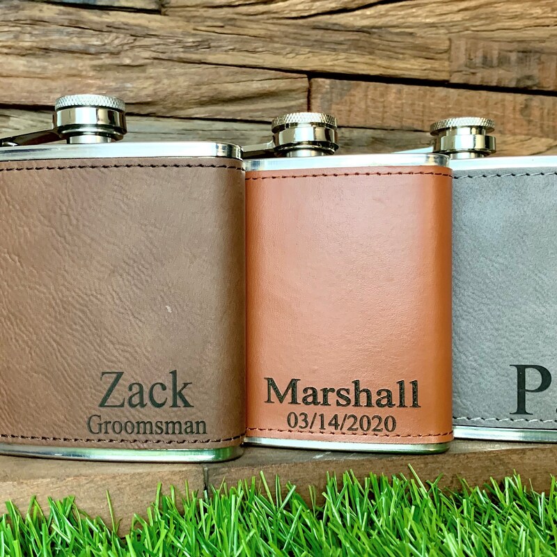 Monogram Flask - Etsy