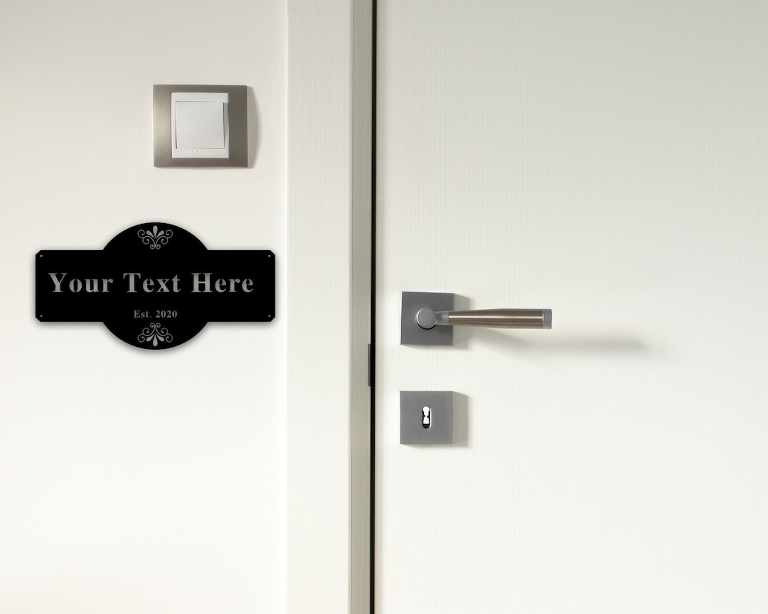 Custom Office Door Sign, Personalized Metal Office Sign, Business Name ...