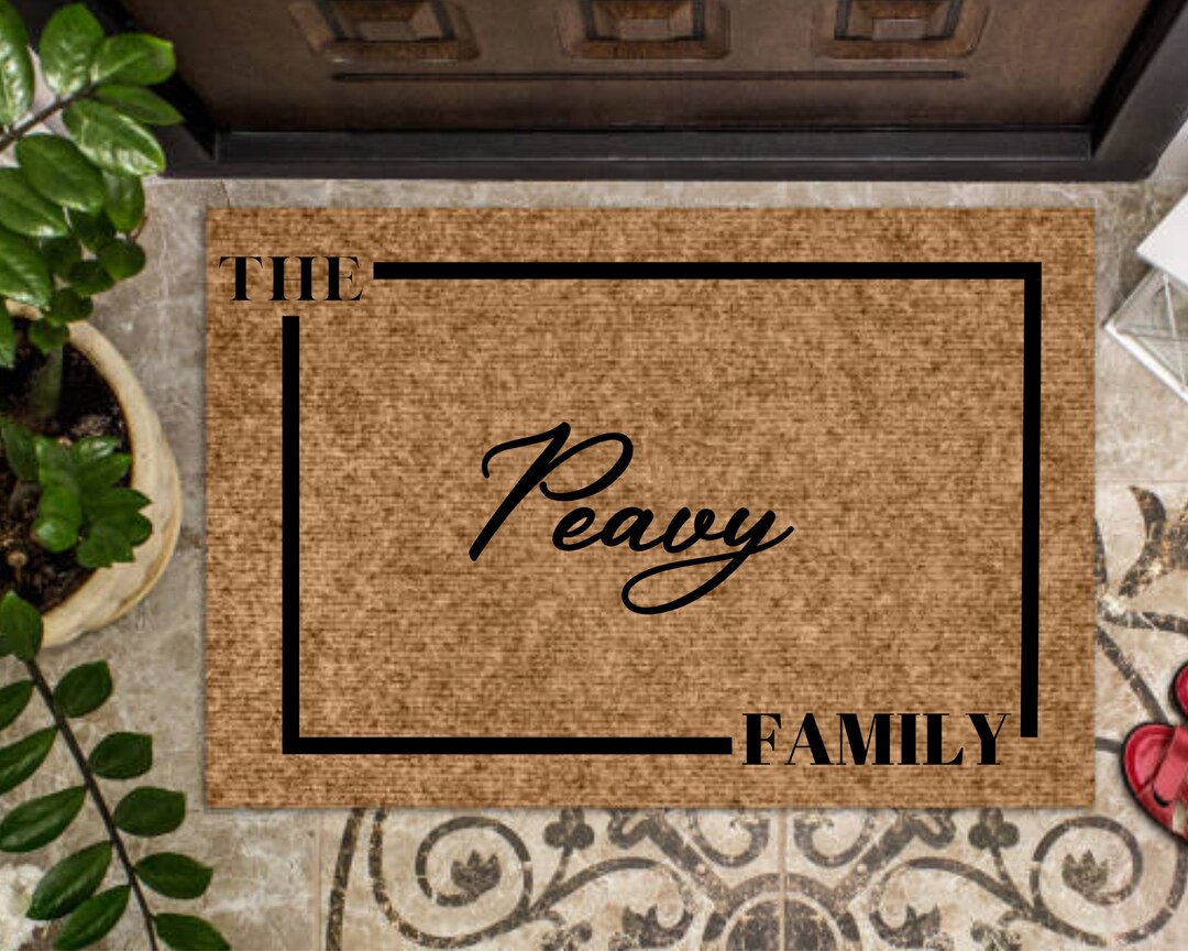 Heartful Housewarming Gift, Wedding Gift, Custom Doormat, Personalized ...