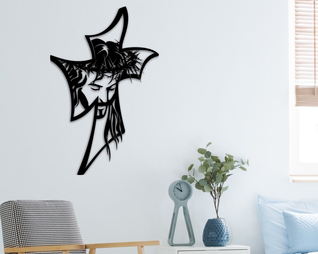 Jesus Metal Cross Wall Art, Religious Wall Decor, Cross Wall Decor ...