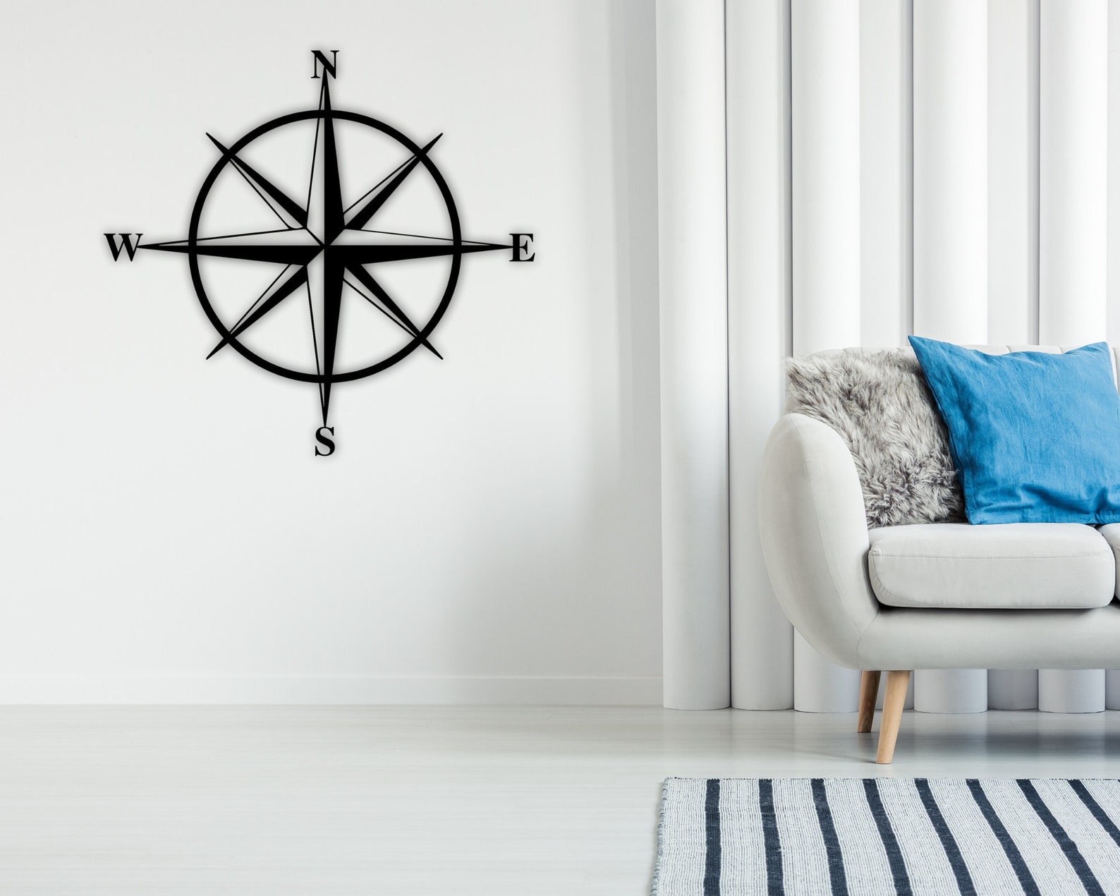 North Star Compass Wall Art North Star Wall Art Star Compass - Etsy