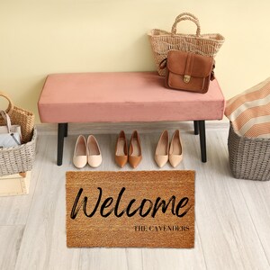 Custom Welcome Mat, Personalized Welcome Mat, Front Porch Mat, Welcome ...