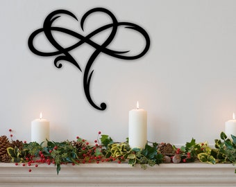 Personalized Infinity Heart Metal Sign Infinity Sign Custom - Etsy