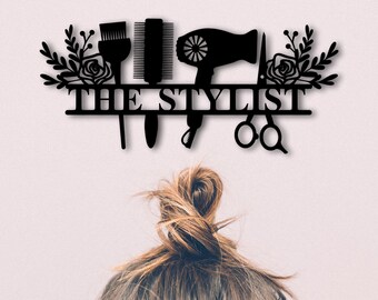 Metal Hair Stylist Sign Personalized Salon Custom Business - Etsy