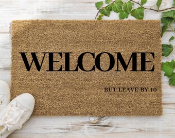 Welcome Just Kidding Please Leave, Funny Doormat, Housewarming Gift ...