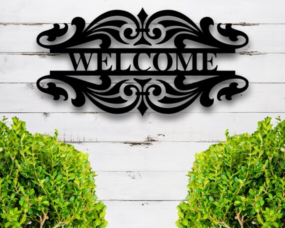 Metal Welcome Sign Outdoor Welcome Sign Housewarming Gift - Etsy