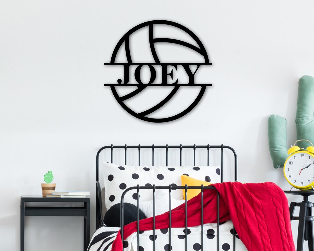 Volleyball Metal Wall Art, Metal Sports Decor, Volleyball Sign ...