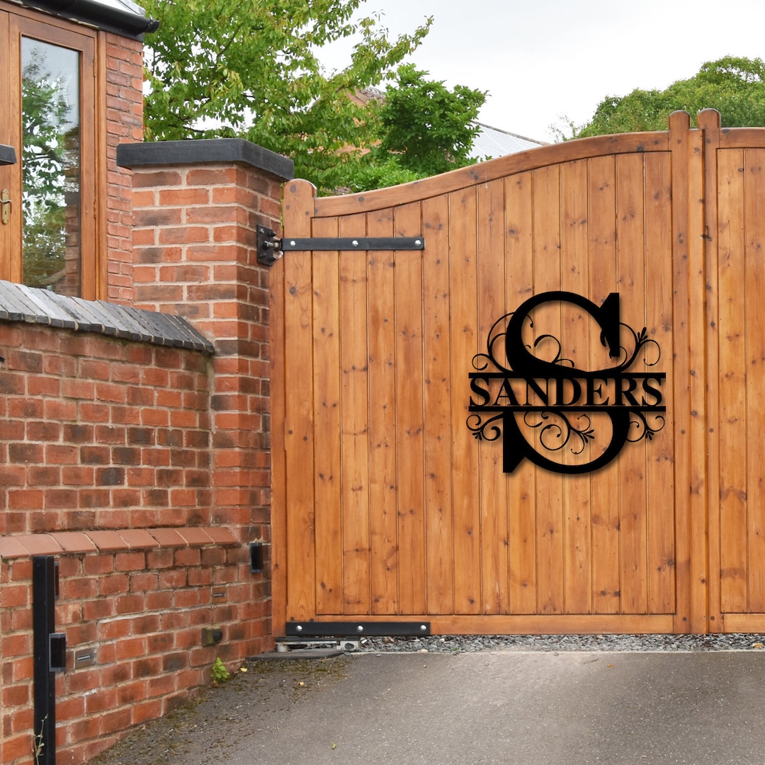 Personalized Family Name Metal Sign, Metal Monogram Sign, Last Name ...