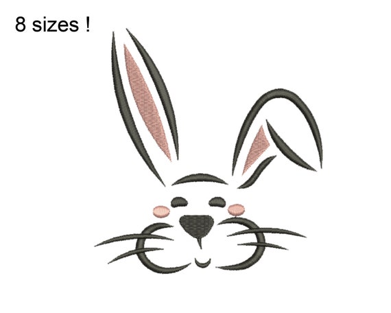 Rabbit Embroidery Design Bunny Machine Embroidery Designs | Etsy