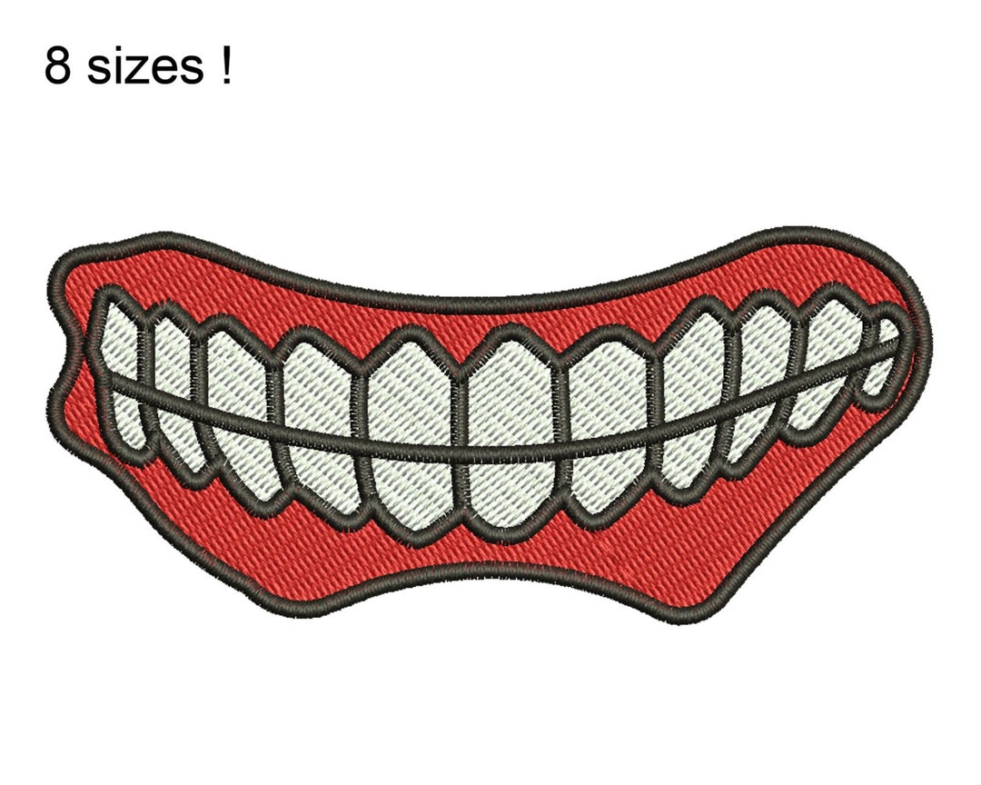 Mouth Embroidery Design, Mouth With Teeth Machine Embroidery Designs ...