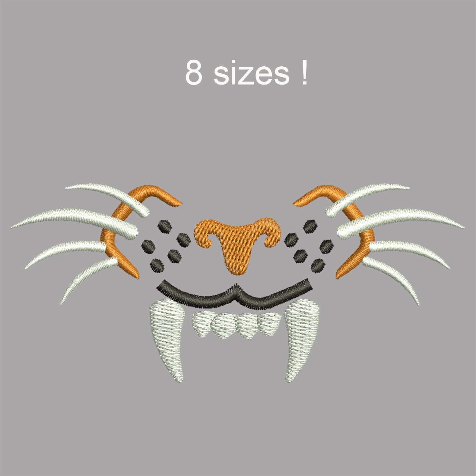 Tiger Face Embroidery Design Tiger on Face Machine Embroidery - Etsy ...