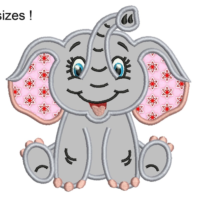 Elephant Applique - Etsy