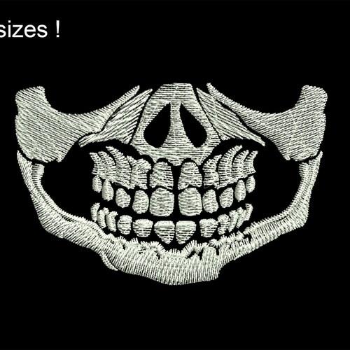 Skull Teeth Embroidery Design Skull Face Machine Embroidery - Etsy