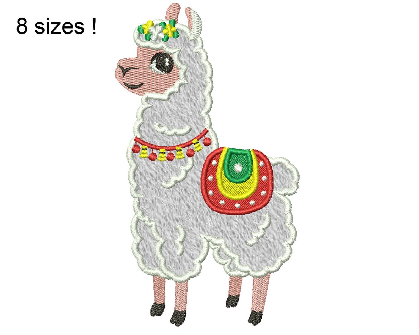 Llama Applique Machine Embroidery Design Cute Llama animal | Etsy