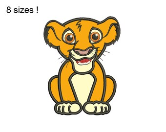 Lion King Baby Simba Digital Embroidery Machine Applique - Etsy