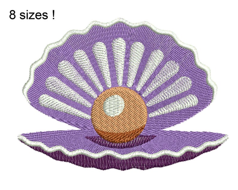 Shell Embroidery Design Seashell Machine Embroidery Pattern - Etsy