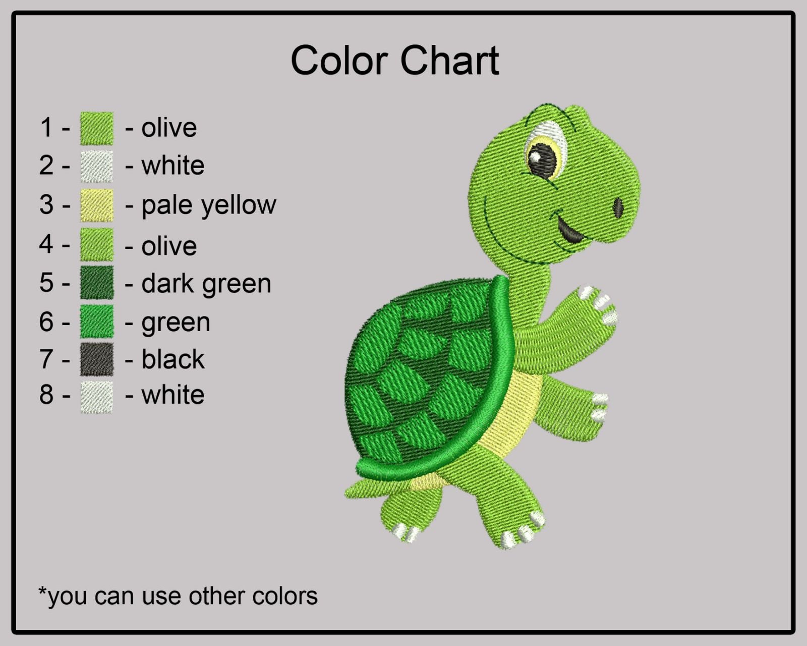 Turtle Embroidery Design, Baby Turtle Machine Embroidery Designs, Cute ...