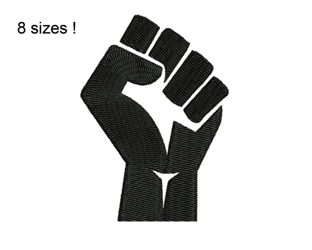 Fist Embroidery Design, Fist Hand Machine Embroidery Designs, Fist ...