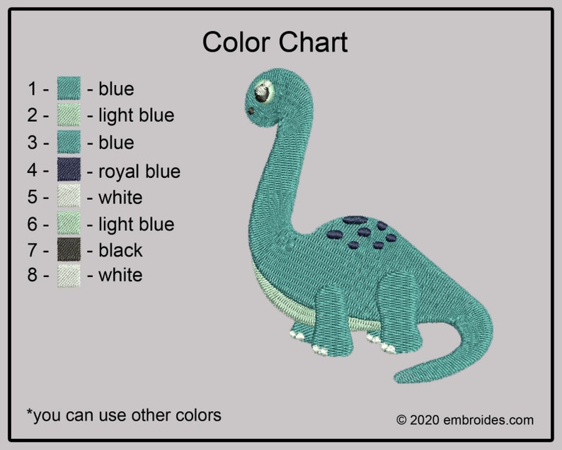 Dinosaur Brontosaurus Embroidery Design Dino Machine - Etsy