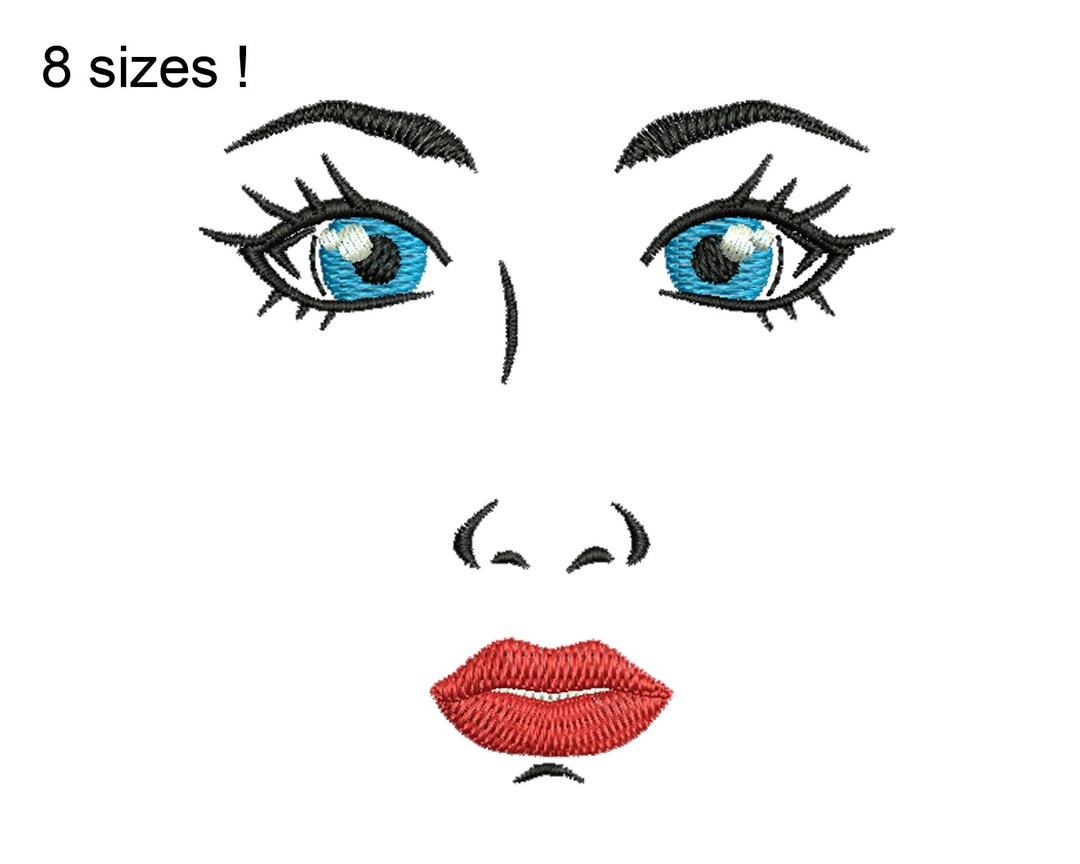 Face Embroidery Design Girl Face Machine Embroidery Designs - Etsy