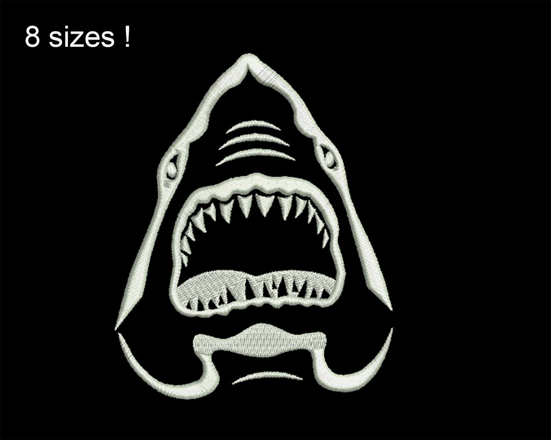 Shark Head Embroidery Design, Shark Head Machine Embroidery Designs ...