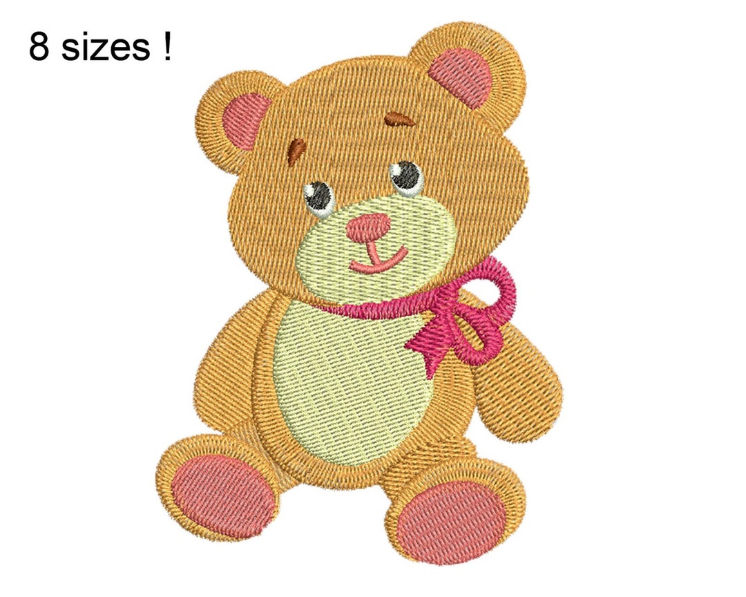 Bear Embroidery Design, Teddy Bear Machine Embroidery Designs, Baby ...