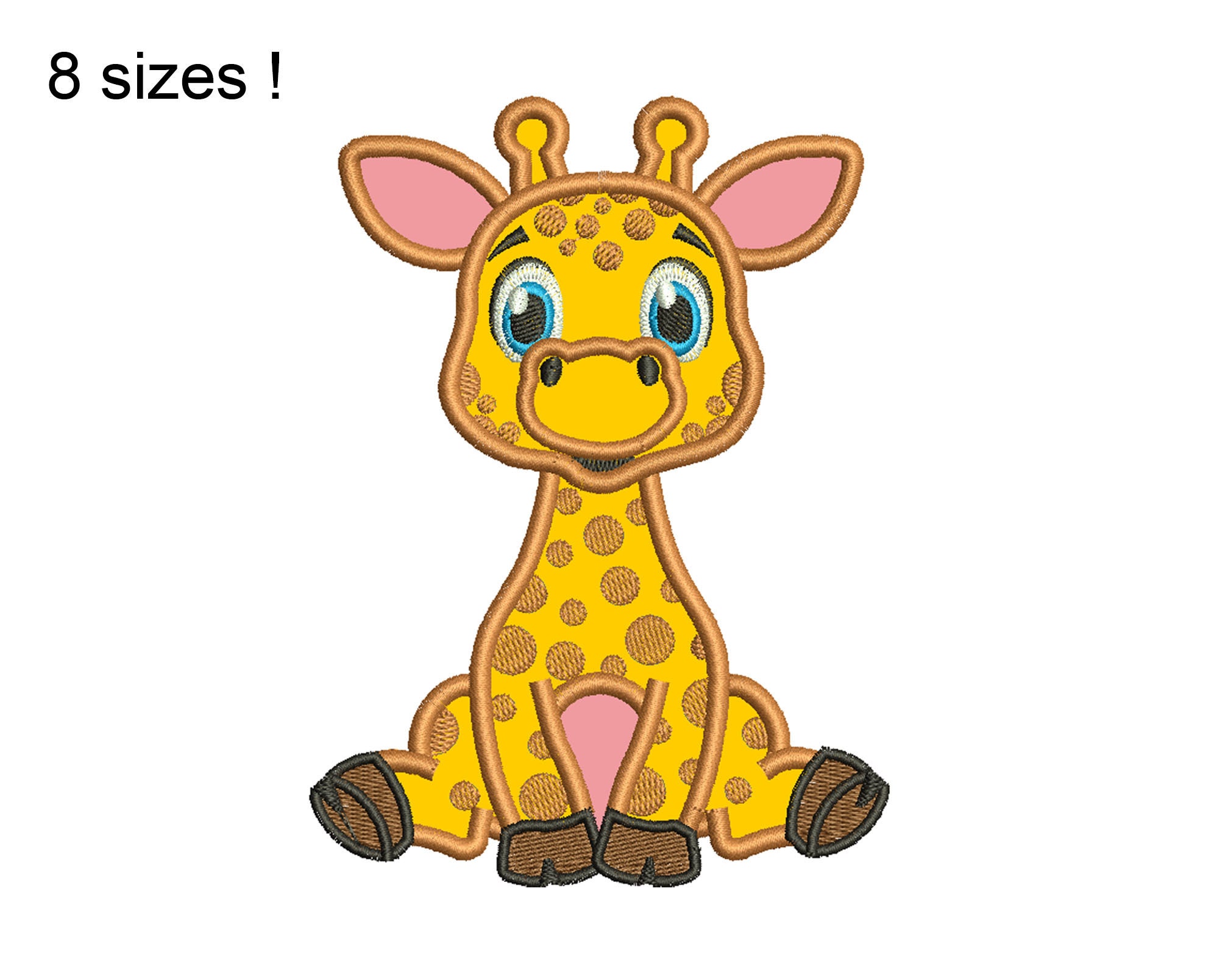 Baby Giraffe Applique Machine Embroidery Design Boy Girl Cute - Etsy