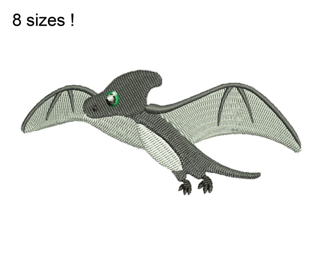 Pterodactyl Dinosaur Embroidery Design: 8 Sizes (digital File) - Etsy