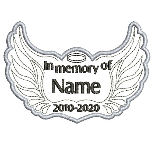 Custom Heart Memorial Embroidery Design Memory Heart Machine - Etsy