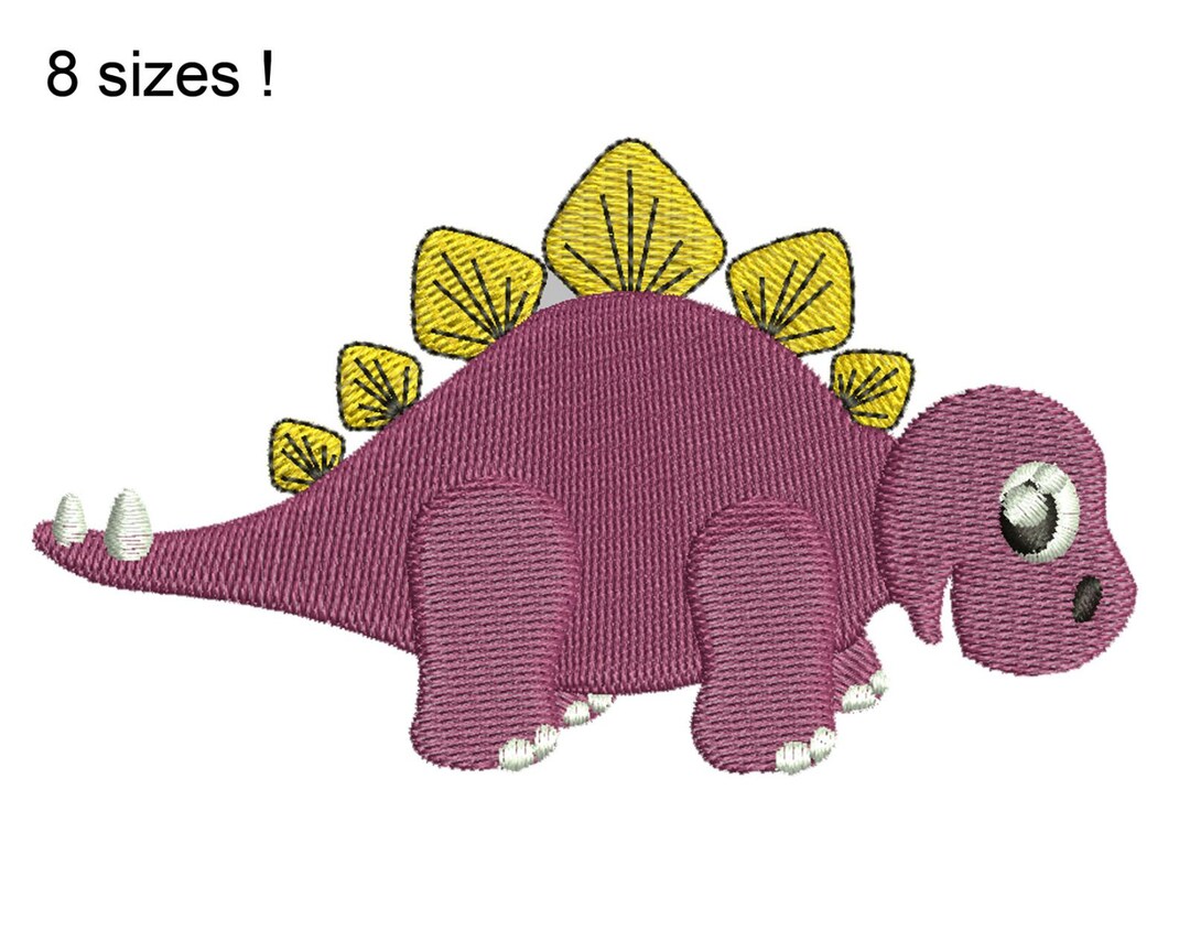 Stegosaurus Dinosaur Embroidery Design: Dino Machine File (8 Sizes) - Etsy