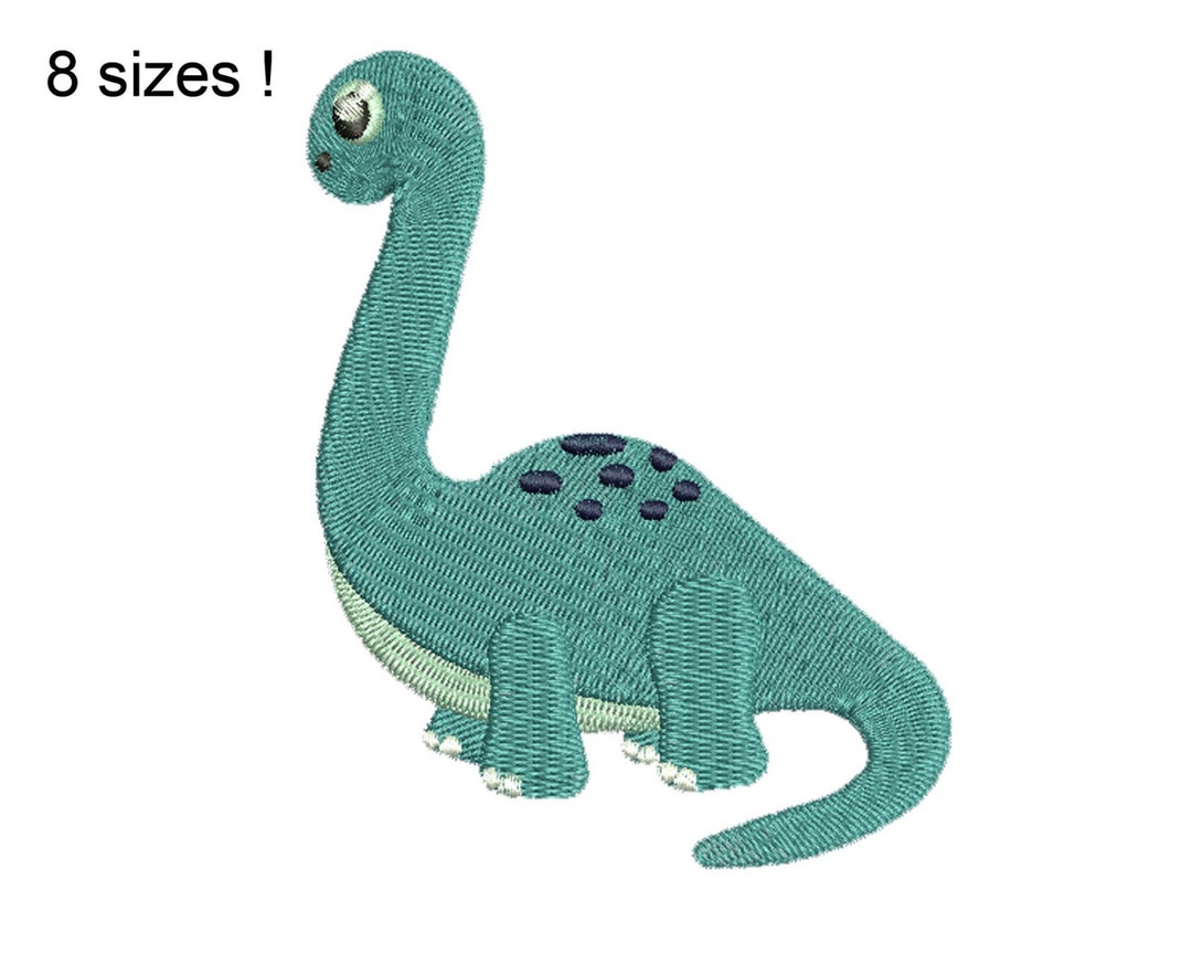 Dinosaur Brontosaurus Embroidery Design, Dino Machine Embroidery ...